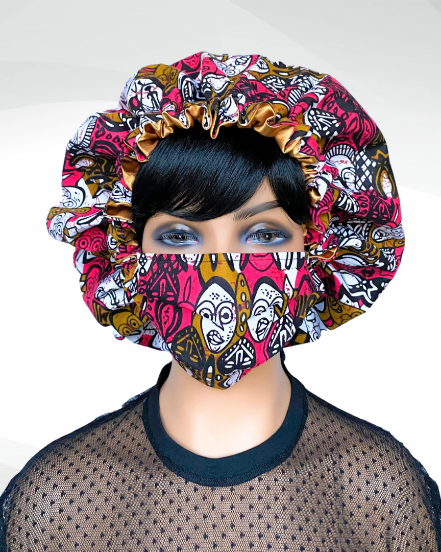 Kuba | satin lined drawstring bonnet – Wraps Adorn LLC