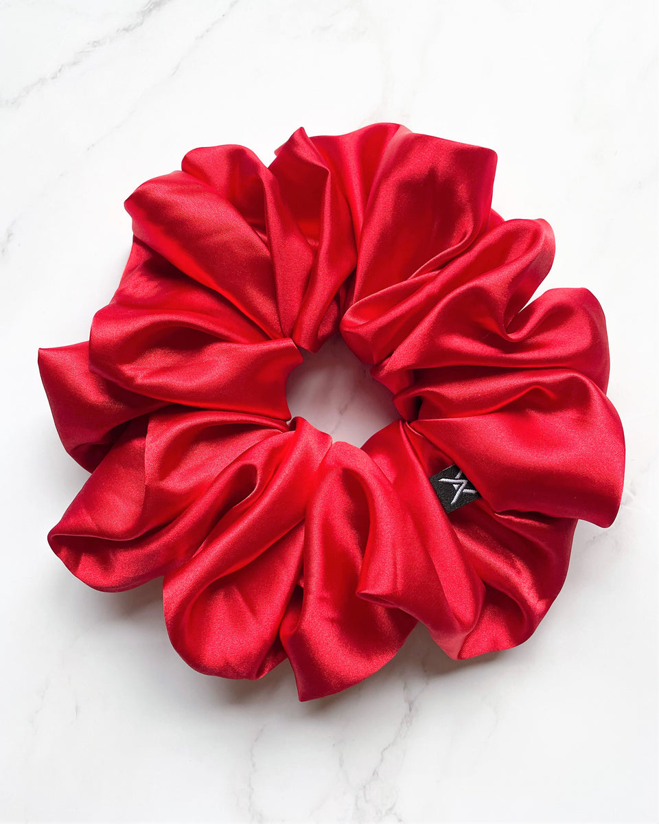 Carmine | satin 2XL scrunchie – Wraps Adorn LLC