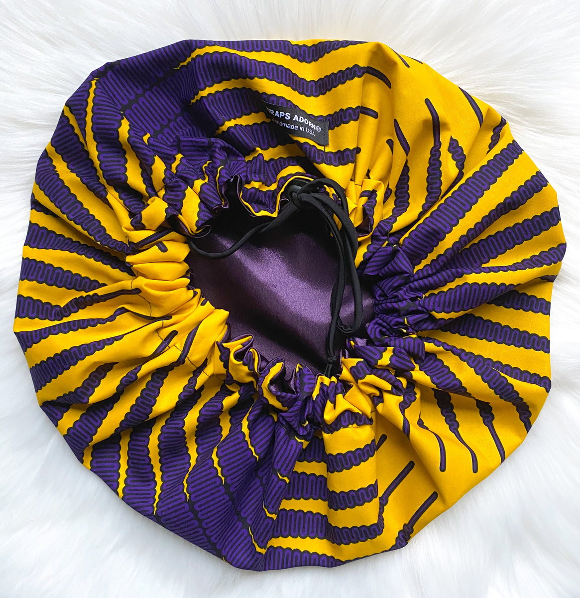 Dayton | satin lined drawstring bonnet – Wraps Adorn LLC